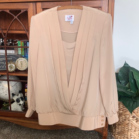 Caron | Tops | Vintage Blouse Womens Size 6 Euc Caron Brand Made In ...